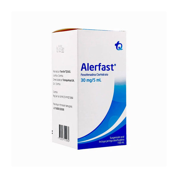Alerfast suspensión Oral 0,6 g Frasco x 150 ml | Tecnoquímicas – Bellefarma